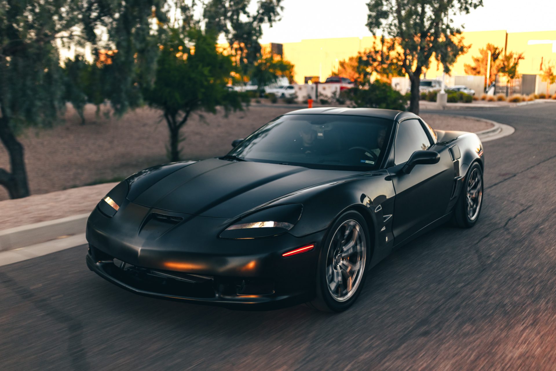 Matte Black Corvette C6 with Hyper Black D05 VR Forged Wheels | VR Forged