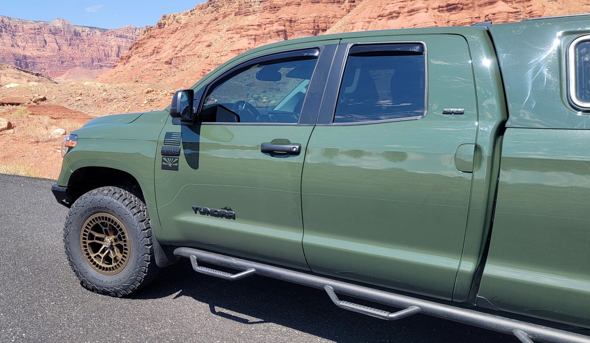 Toyota Tundra in Army Green with Bronze D02 Wheels | VR Forged