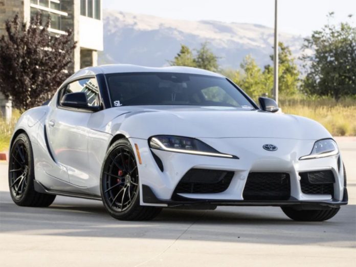 Toyota Supra A91 on 19 inch D03-R Forged Wheels in Matte Black | VR Forged