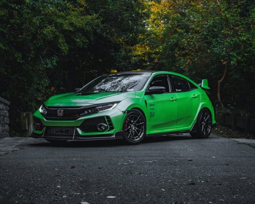 Slime Green Honda Civic Type-R with D03-R Forged Wheels | VR Forged